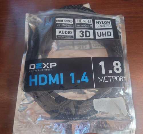 Hdmi -mini hdmi, кабель 1,8 м