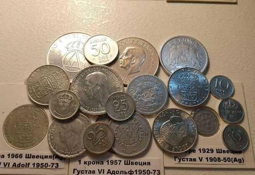 Монеты Швеция сереб