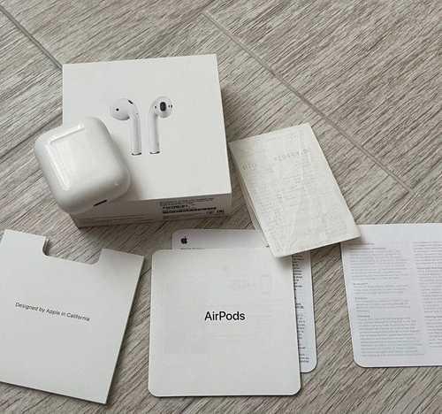 Беспроводные наушники apple airpods 2