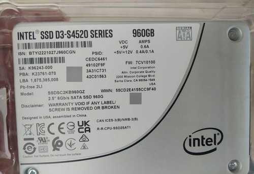SSD 960gb Intel 2,5" SATA