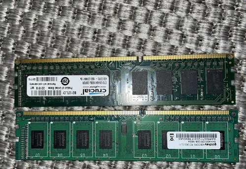 Оп Crucial, Goldkey, 4gb x 2, DDR3, 1600