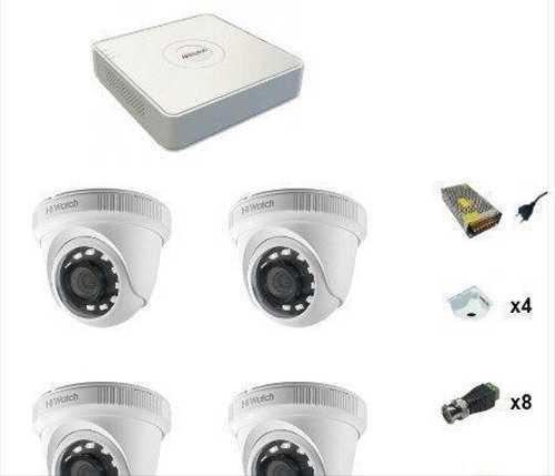Комплект видеонаблюдения HiWatch 4 камеры 1080N
