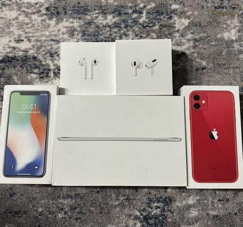 Оригинальные коробки на iPhone airpods iPad mini