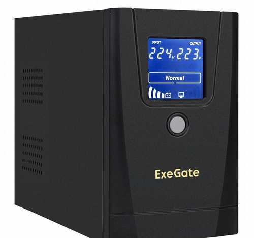 Ибп ExeGate SpecialPro SMART LLB-1000.LCD.AVR.1SH.2C13.RJ.USB 1000VA/550W, LCD, AVR, 1*Schuko 2*C13