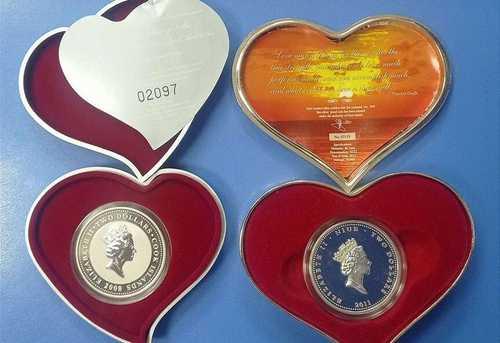 Серебряные монеты "Моя любовь"