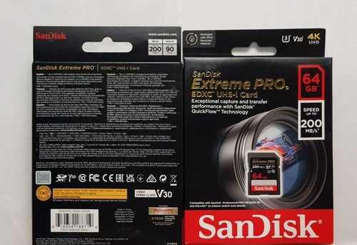 Карта памяти SanDisk sdxc Extreme Pro