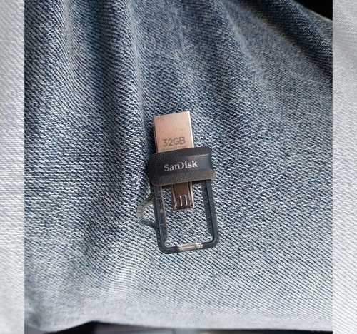 Флешка usb 32гб (micro usb) Sandisk