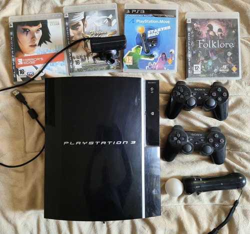 Sony playstation 3 прошитая  move ps eye   2 джоя