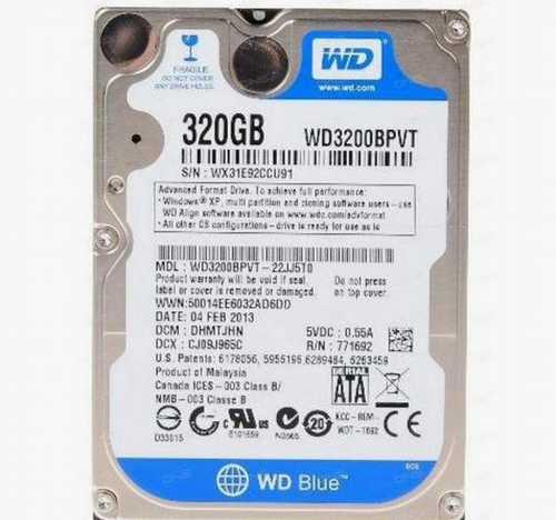HDD 2.5" WD Blue 320GB WD3200bpvt