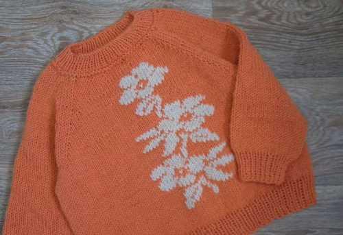 Детский свитер с вышивкой ручной работы