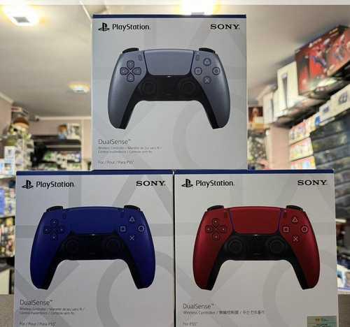 Джойстик PS5 DualSense Volcanic Red, Cobalt Blue