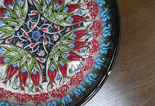 Декоративная тарелка Турция с ручной росписью