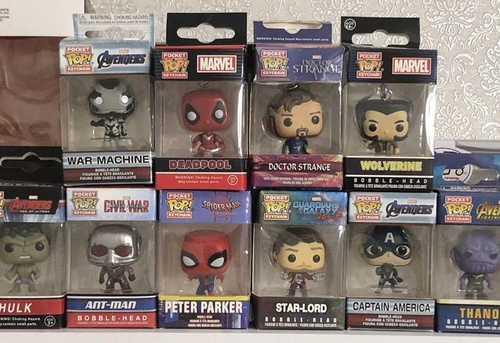 Фигурки брелки marvel funko pop