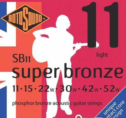 Струны Rotosound SB11 strings phosphor bronze