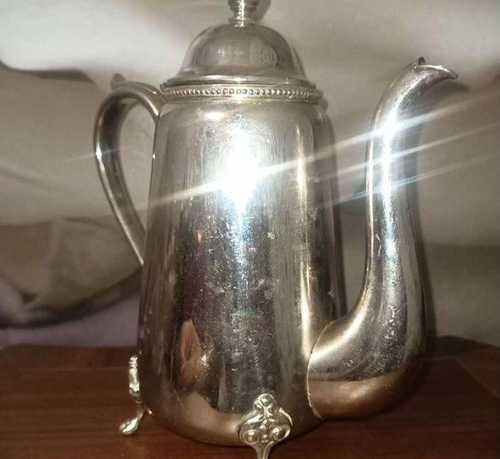 Заварочный чайник под серебро старинный