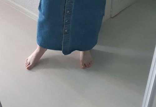 Джинсовая юбка длинная