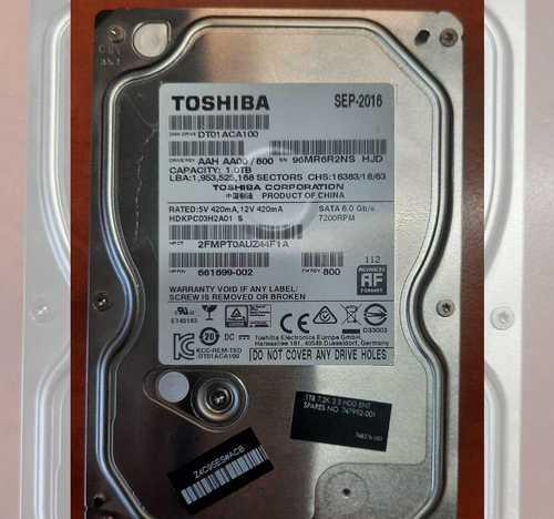 Жесткий диск Toshiba 1 Tb