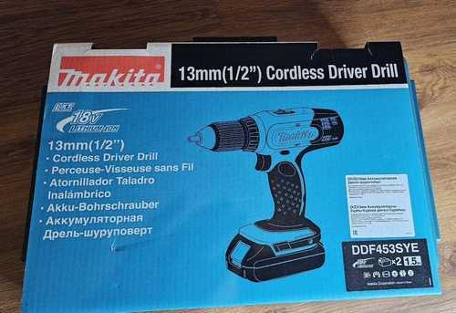 Дрель-шуруповерт Makita DDF453SYE новый, оригинал