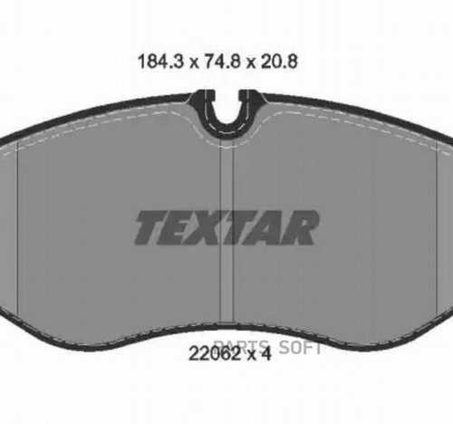 Textar 2206201 Колодки дисковые передние