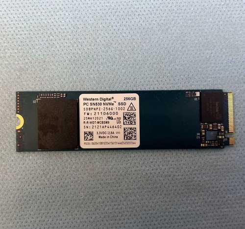 SSD WD Blue NVMe 256 гб