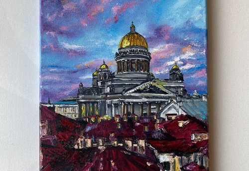 Санкт-Петербург картина маслом Исаакиевский собор