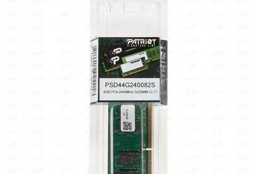 Оперативная память sodimm Patriot ddr4 2400MHz 4GB