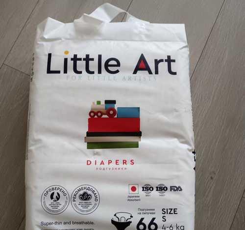 Подгузники little art, S 4-6 кг, 66 шт