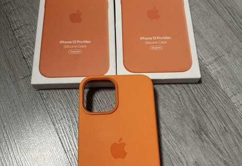 Чехол Apple Silicone 12 pro max Kumquat (Новый)