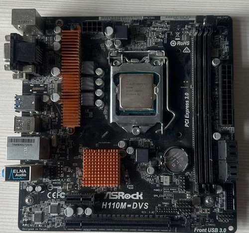 Материнская плата Asrock h110m-dvs