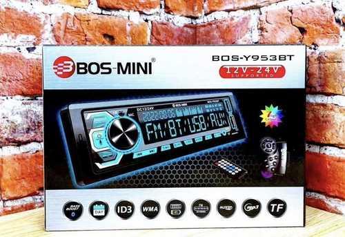 Автомагнитола с bluetooth boss mini 12v, 24v