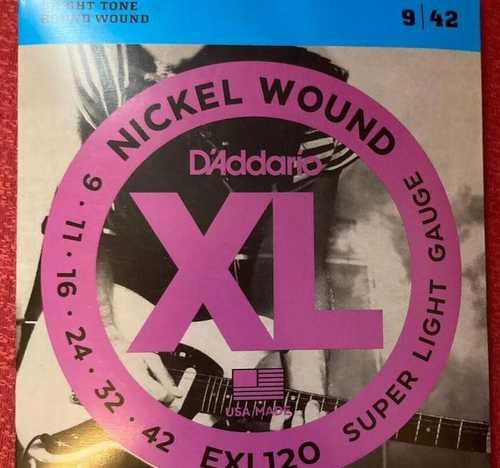 Струны для электрогитары D'addario