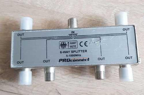 Делитель на 6-WAY Splitter 5-1000MHz PROconnect