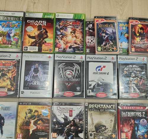 Игры Xbox 360, PS3, PS2, PSP