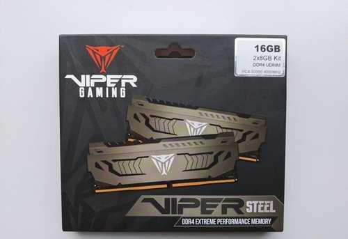 Patriot Viper Steel 16GB (2x8GB) 4000MHz. Новая