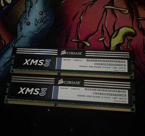 Оперативка DDR3 8gb 2000mhz Corsair