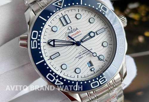 Часы мужские Omega Seamaster diver синий с белым