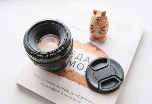 Объектив Canon EF 50mm f1.4 USM (ручной фокус)