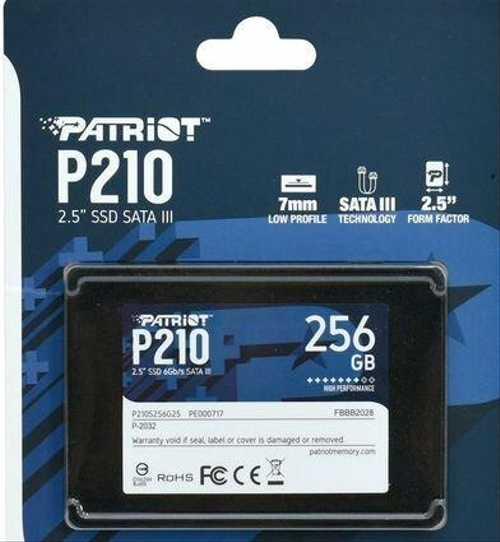 2,5" SSD Patriot P210 256GB