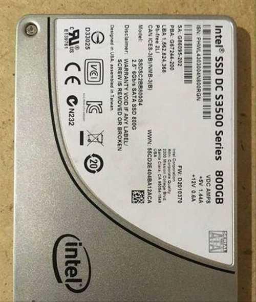 Intel SSD DC S3500 800GB