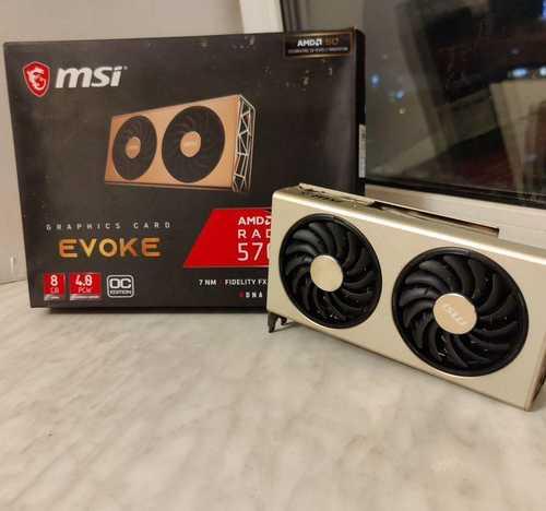 Msi Rx 5700 xt evoke, чек, комплект, отл состояни