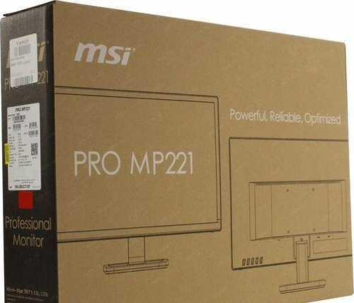 Монитор MSI PRO MP221, 1920x1080, 60 Гц 21.5"