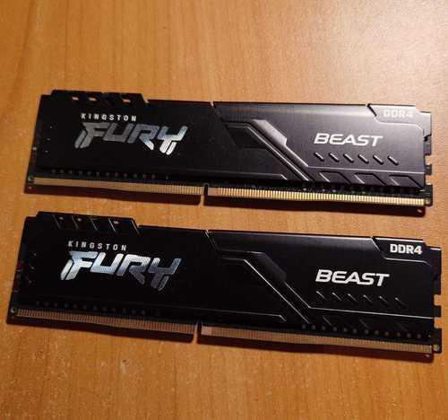 Оперативная память Kingston fury Beast Black 16GB