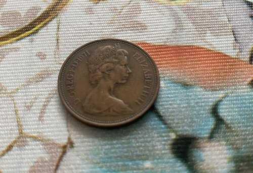 Коллекционная монета 2 new pence Елизавета 2 1971
