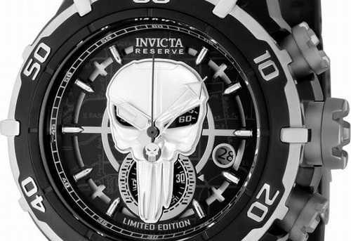 Крупные Чёрные Мужские Часы Invicta с Черепом Новы