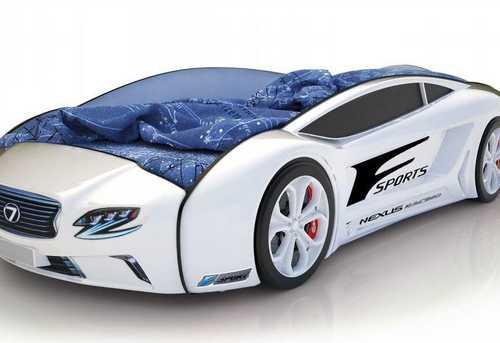 Кровать-машина Roadster Лексус Белый