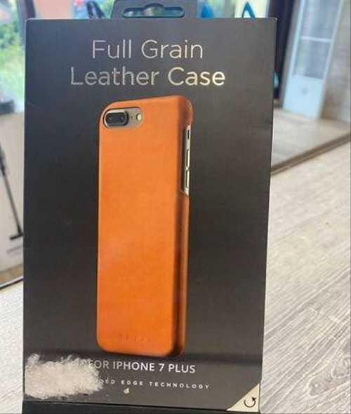 Кожаный чехол для iPhone 7 Plus новый