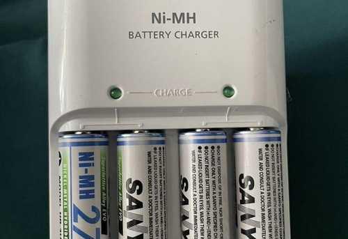 Зарядное устройство Sanyo Ni-MH + 4 акуумулятора