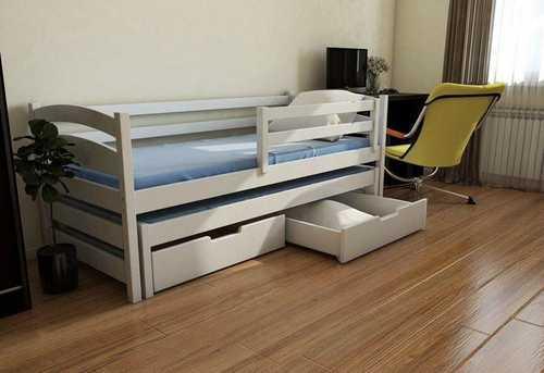 Кровать двухъярусная выкатная для двоих детей