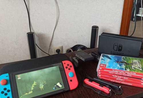 Nintendo switch rev 2 с играми и допами