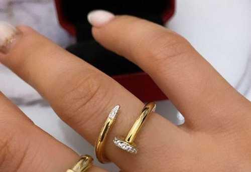 Золотое кольцо cartier новое